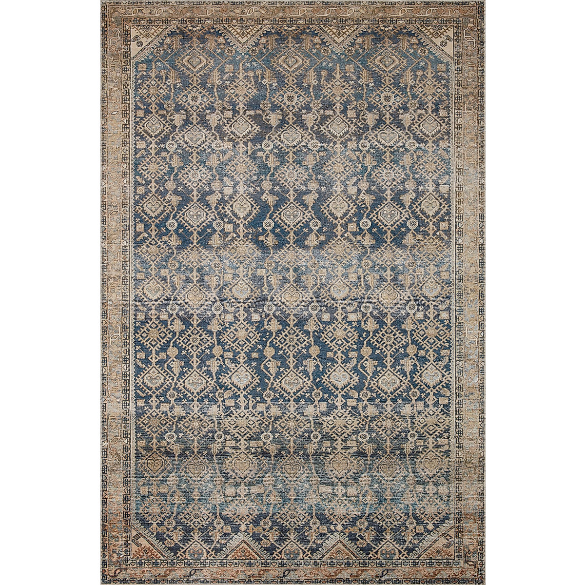 Loloi Magnolia Home by Joanna Gaines x Lenna Indigo/Natural 3'-6" x 5'-6" Accent Rug