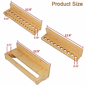 Wokyy Screwdriver Rack Wall Mount, Wood Pliers Holder, Hammer Rack, Wooden Tool Storage Organizer for Garage Workshop - 3 Pack