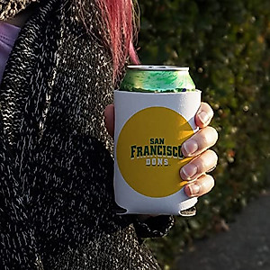 University of San Francisco Secondary Logo Can Cooler - Drink Sleeve Hugger Collapsible Insulator - Beverage Insulated Holder