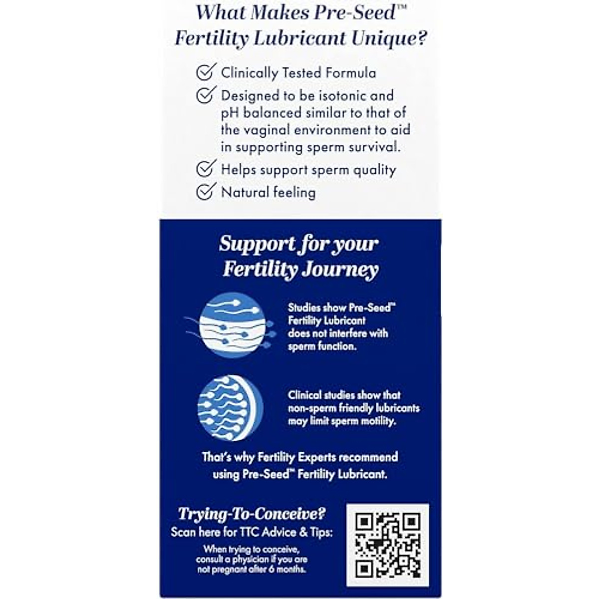 Pre-Seed Fertility Lubricant, For Use by Couples Trying to Conceive