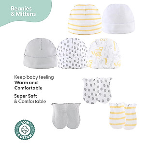 The Peanutshell Baby Layette Gift Set for Boys or Girls - 23 Piece New Born Unisex Gift Set, Baby Clothes & Newborn Essentials Must Haves - Newborn Clothes 0-3 Months - Safari Themed