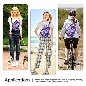 XEYOU Women's Sling Crossbody bag Casual Daypack Outdoor Travel Hiking Backpack for Cycling Walking Dog Hiking, Cactus Flower