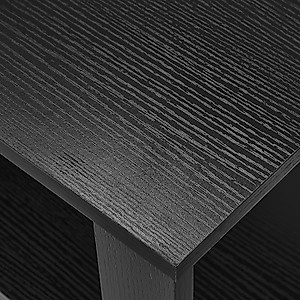 Panana TV Stand for 70 inch TV, Entertainment Center TV Console Table TV Storage Cabinets Media Console with 2 Doors and Open Shelves, 4 Cubby for Living Room Bedroom, Black