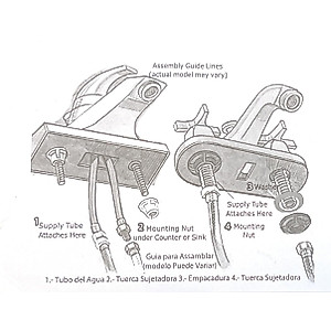 4" Faucet Bathroom Bar Utility Sink Plastic Chromed, 2 ADA Push Handles [PRO-3735P] - Grifo de Plastico de Calidad para baño o cocina