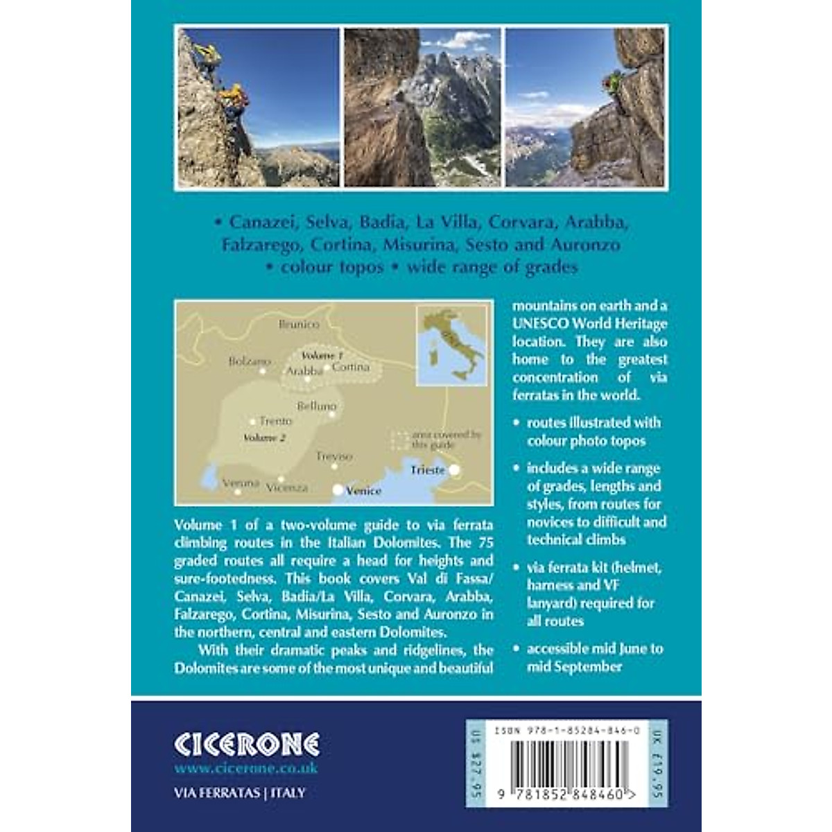 Via Ferratas of the Italian Dolomites: Vol 1: 75 routes-North, Central and East Ranges