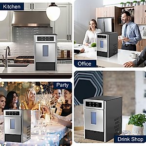 OOTDAY Nugget Ice Maker, 44 LBS/24H Portable Ice Maker with Self-Cleaning Function, Easy-to-Control, Counter Top Ice Maker Perfect for Home, Office, Kitchen, RV