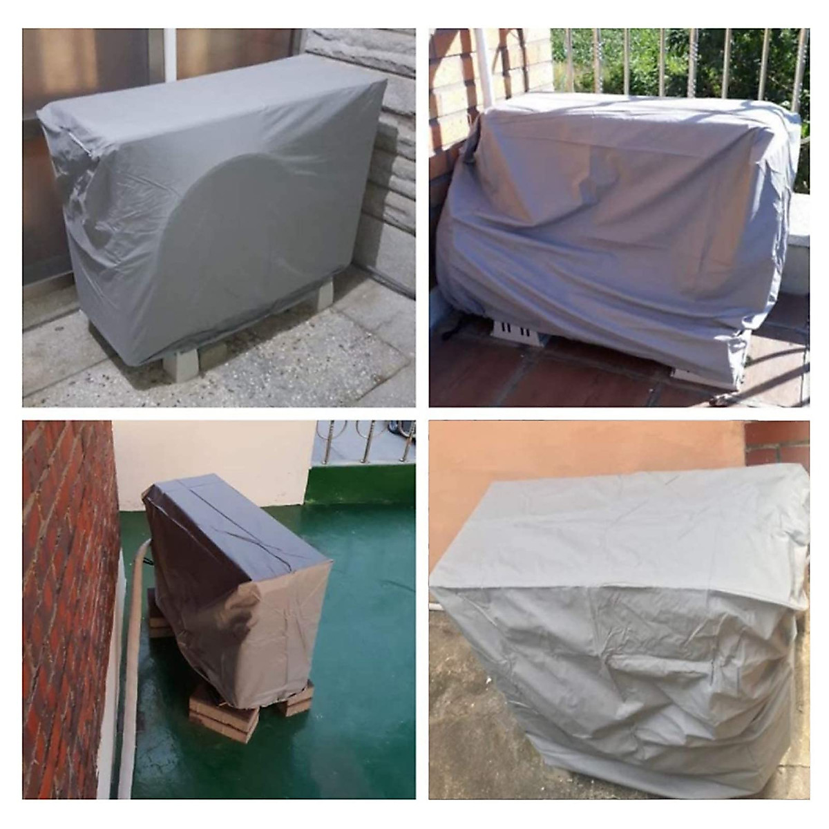 BORDSTRACT Air Conditioner Covers for Outside Units, Outside Air Conditioner Cover Heat Pump Cover, Waterproof Sunproof Thermopompe Cover (33.86x12.6x22 Inch)