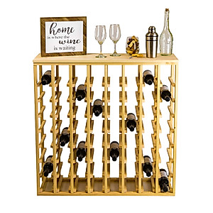 Creekside 64 Bottle Table Wine Rack (Pine) by Creekside - Exclusive 12 inch deep design conceals entire wine bottles. Hand-sanded to perfection!, Pine