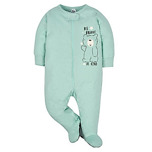 Gerber Baby Boys' 4 Pack Sleep 'N Play Footie, Bear, 3-6 Months