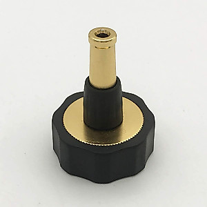 Hanobo Pack of 2 Brass Shut Off Garden Hose Connectors with High Pressure Jet Sweeper Sprayer Nozzle