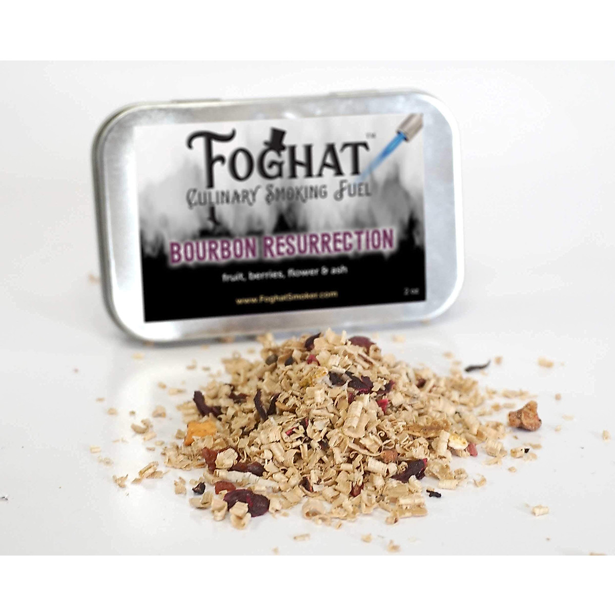 Foghat Cocktail Smoker with Bourbon Barrel Wood Shavings and Bourbon Resurrection Foghat Culinary Smoking Fuel Bundle