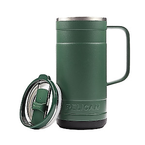 Pelican Hydration Pelican Ridge™ 18 oz Vacuum Insulated Tumbler - Recycled Stainless Steel Double Wall Travel with Dual Lid, Powder Coated Insulated Coffee Mug For Hot Cold Drinks, Hunter