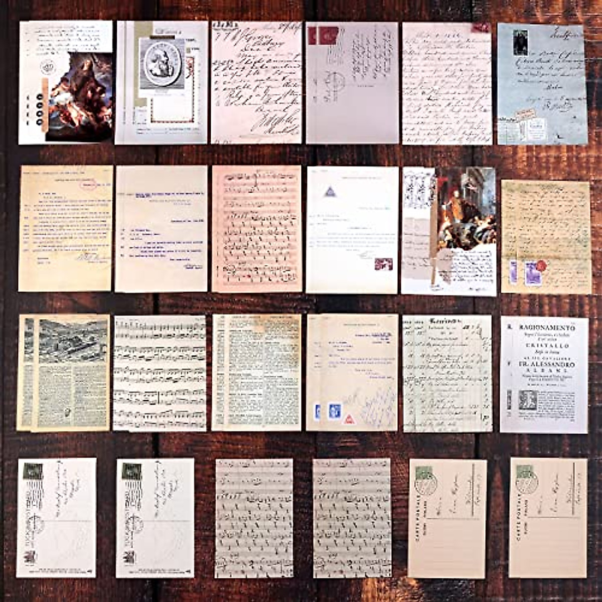 Draupnir 200pcs Vintage Junk Journal Supplies,Scrapbook Supplies Scrapbooking Paper and Stickers Ephemera for Art Aesthetic Journaling Kit Collage(Art)