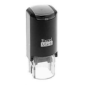 ExcelMark A-17 DIY Self-Inking Rubber Office Stamp Kit - Red and Blue Ink