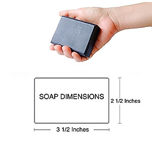 Aspen Kay Naturals Handmade Dead Sea Mud Soap Bar, Activated Charcoal & Pure Essential Oils, 4.5 oz Bar