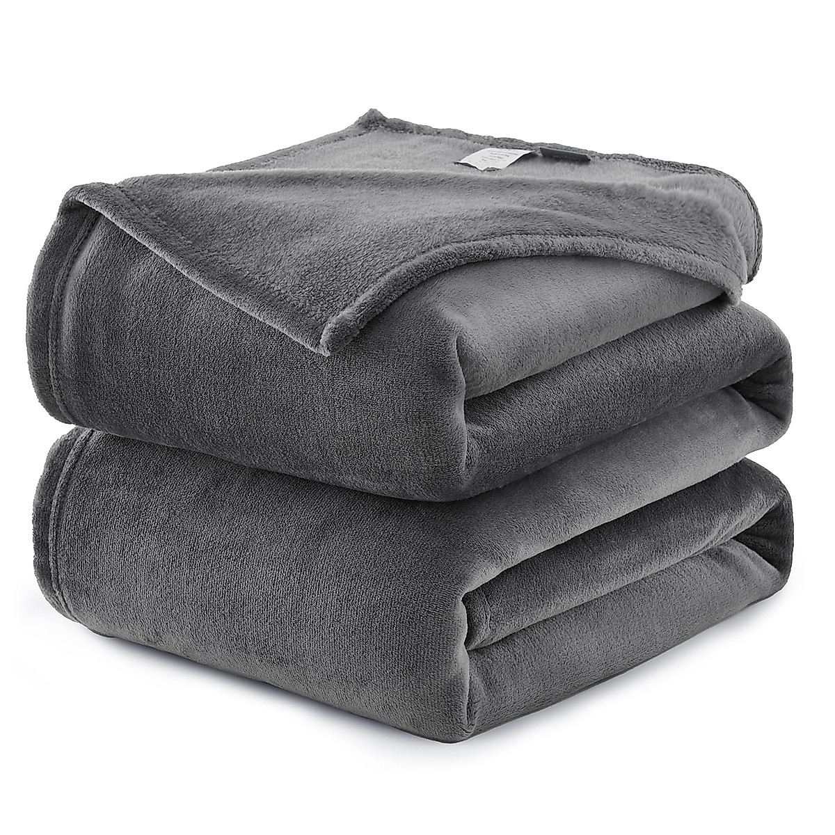 CozyLux Fleece Throw Blanket for Couch Grey- 300GSM Soft Lightweight Cozy Plush Fuzzy Microfiber Flannel Blankets for Travel Camping Chair and Sofa, 50x60 inches, Gray