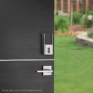 Kwikset 99140-132 Signature Series 2nd Gen Square Smart Lock Featuring SmartKey Security and Home Connect Technology Contemporary Z-Wave Plus Deadbolt, Satin Nickel