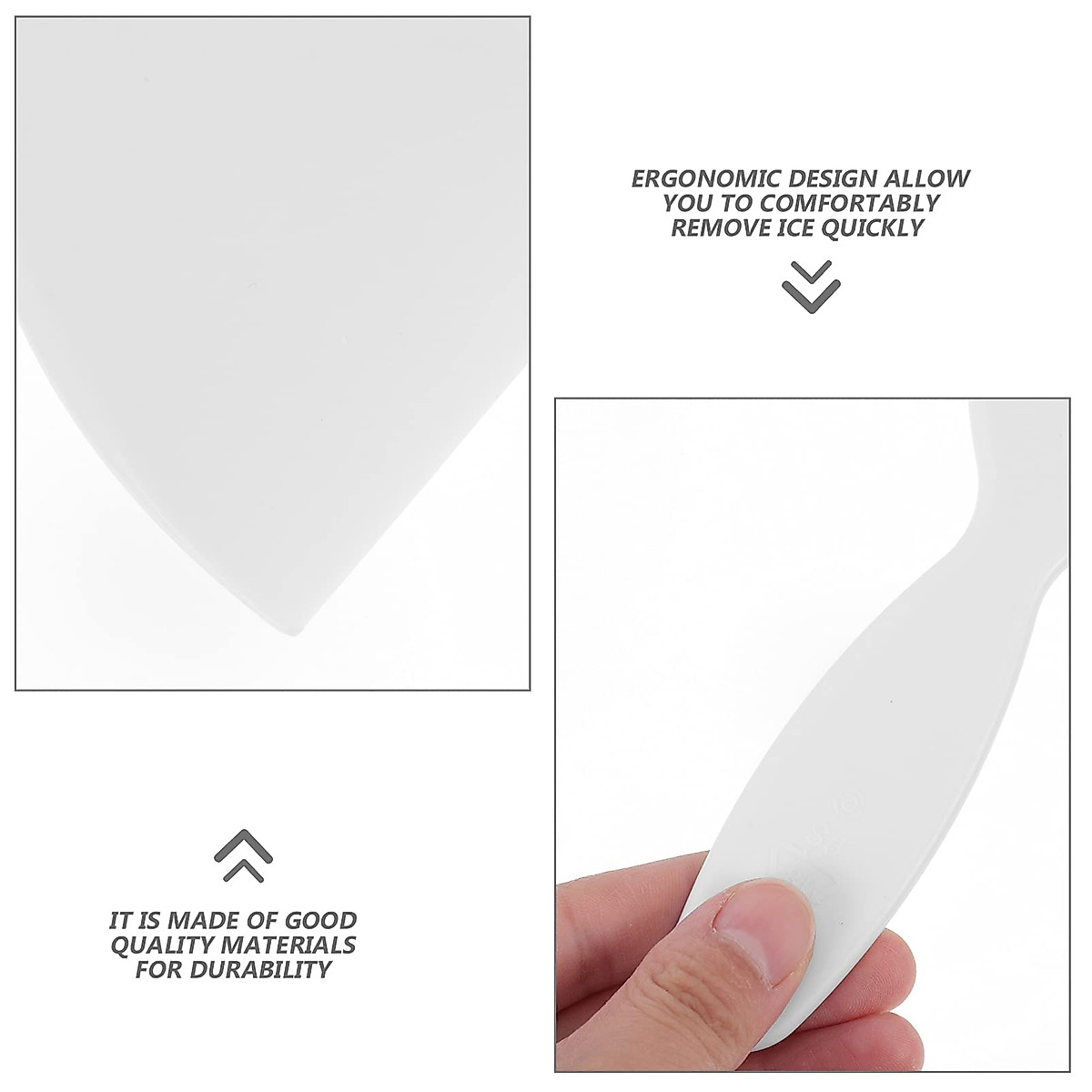 YARNOW 2pcs Snow Blower Fridge Ice Shovel Fridge Ice Scraper Fridge Ice Removal Tool Refrigerator Snow Shovel Freezer Ice Defrost Shovel Hand Squeegee Freezer Shovel Pp Household Spatula