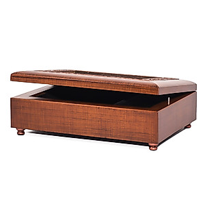 Cottage Garden Mother Woodgrain Ornate Music Box Plays Wind Beneath My Wings