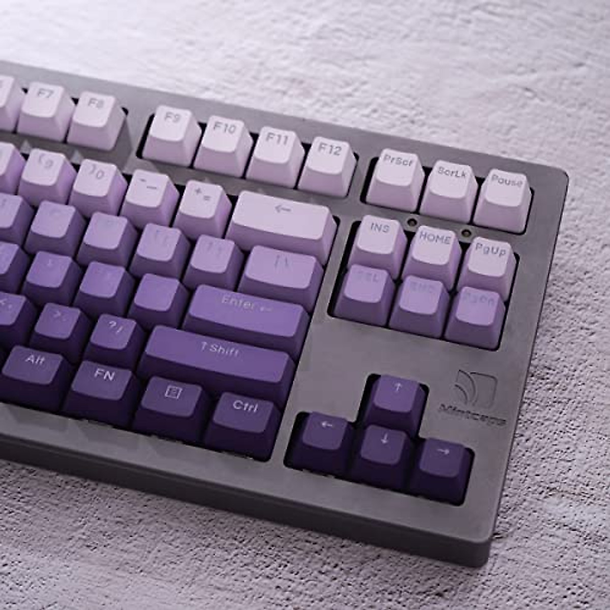 Sumgsn Gradient Purple Keycaps Shine Through OEM Profile Double Shot PBT Keycaps 123 Keys for Mechanical Keyboard Cherry Mx Gateron Switches