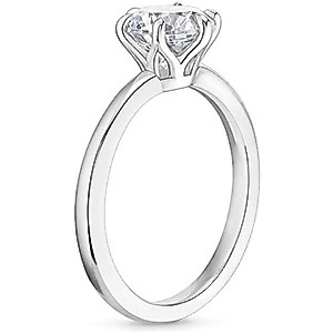 Moissanite World 5 CT Moissanite Oval Engagement Ring Set, Wedding Ring Bridal Set in Sterling Silver, Colorless Moissanite, VVS1 Clarity, Prong Set for Her (6)