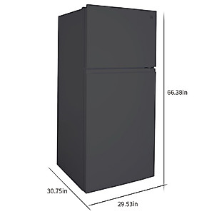 Kenmore 30 in. 18.2 cu. ft. Capacity Refrigerator/Freezer with Adjustable Glass Shelving, Humidity Control Crispers, Gallon Door Bins, ENERGY STAR Certified, Black