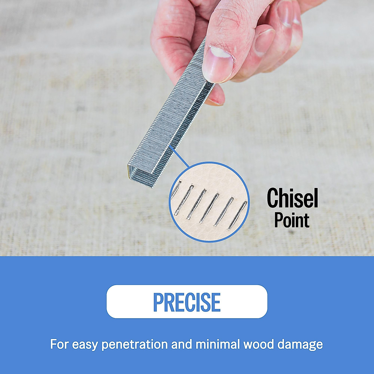 meite 21 Gauge 1/2-Inch Crown with 5/8-Inch Length Upholstery Staples Galvanized Fine Wire Staples Compatible for MT8016 Stapler (10,000 Pcs/Box)