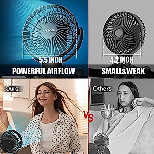 Portable Stroller Fan, Use As Power Bank, 65H 12000mAh Battery Operated Fan Flexible Tripod Baby Car Seat Fan, Personal Mini Handheld/Desk/Small Clip On Fans For Stroller, Carseat, Beach, Bed, Camping