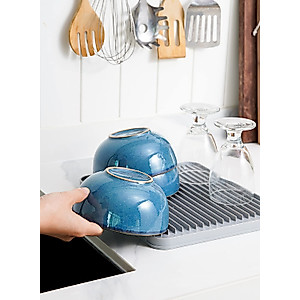 LE TAUCI Cereal Bowls 6 Inch, Ceramic Bowl Set for Soup, Dessert, Fruits, Salad, Noodle, Ramen, 22 Ounce Bowls for Kitchen, Set of 4, Ceylon blue