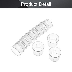 Othmro Measuring Cup 15ml PP Plastic Graduated Beaker Transparent for Lab Kitchen Liquids 50pcs
