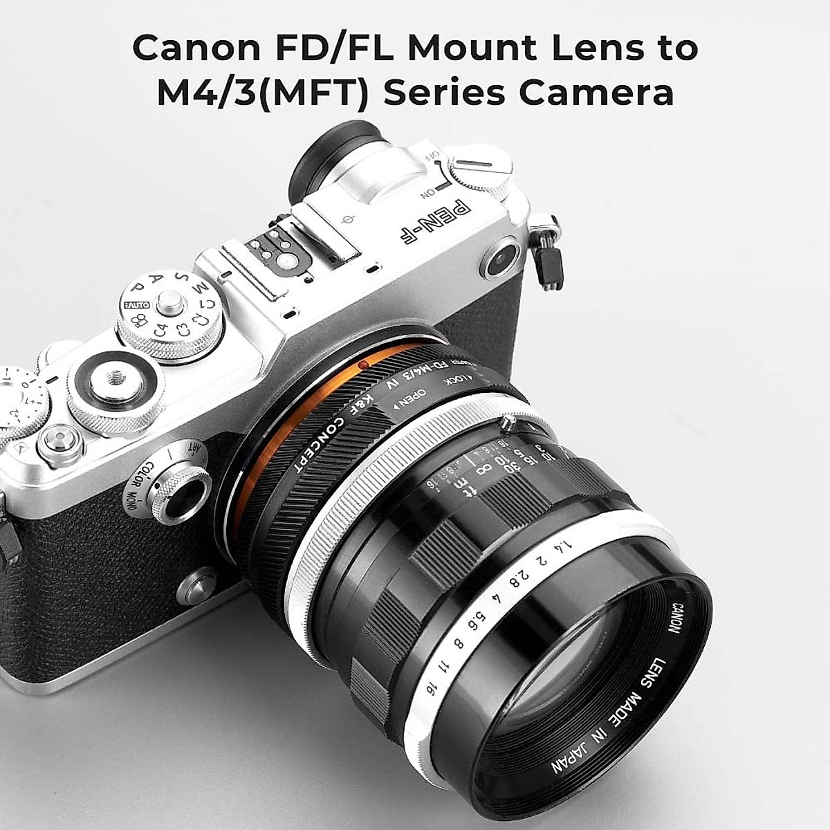 K&F Concept IV PRO FD-M4/3 MFT Lens Mount Adapter, Compatible with Canon FD/FL Series Lens to M4/3 M43 Micro Four Thirds Mount Camera with Matting Varnish Design