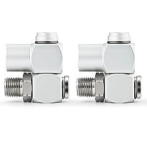 Creallr Air Hose Fittings, 1/4" NPT 360 Degree Swivel Air Hose Connector, 1/4 Inch Industrial Swivel Portable Aluminum Air Tool Adapter(2 Pieces)