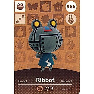 Nintendo Animal Crossing Happy Home Designer Amiibo Card Ribbot 366/400 USA Version