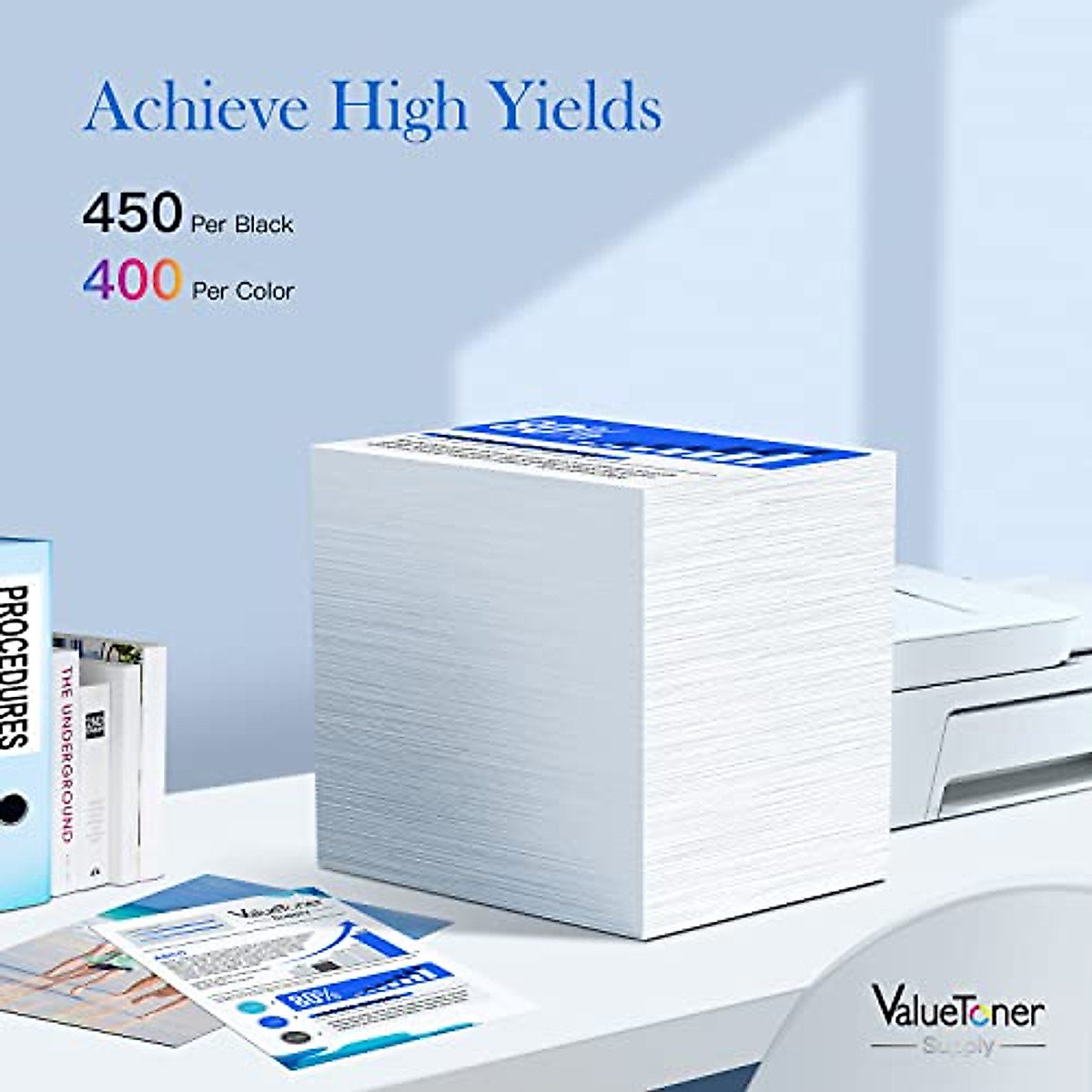 Valuetoner Supply Ink Cartridges Replacement for Canon Printer Ink 275 276 Combo Pack 275XL 276XL PG-275 CL-276 for Canon Pixma TR4720 TS3522 TS3520 TS3500 TR4722 TR4700 Printer(1 Black, 1 Color)