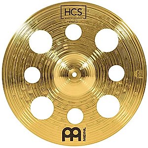 Meinl 16” Trash Crash Cymbal with Holes – HCS Traditional Finish Brass for Drum Set, Made In Germany, 2-YEAR WARRANTY (HCS16TRC)