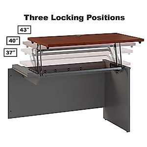 Bush Business Furniture SRC125HCSU Desk, Hansen Cherry/Graphite Gray