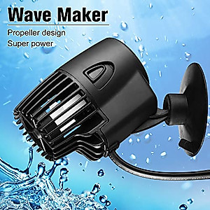 Zhengmy 4 Pcs 800 GPH Aquarium Circulation Pump with Magnetic Suction Base 360 Degree Rotating Wave Maker Submersible Powerhead Wavemaker for 20 - 100 Gal Freshwater Saltwater Fish Tank