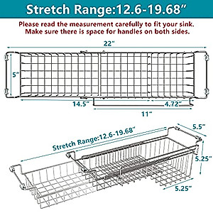FavoThings Expandable Sink Caddy + 2 Pack Under the Sink Organizer Bundle