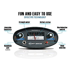Bounty Hunter TK4 Tracker IV Metal Detector with 8-inch Waterproof Coil