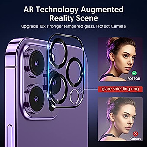 Fotbor for [3+3 Pack] iPhone 14 Pro Max Screen Protector with Camera Lens Protector, 9H Shatterproof Tempered Glass Film with Easy Installation Frame, HD Clear Sensitive Full Coverage 6.7 Inch