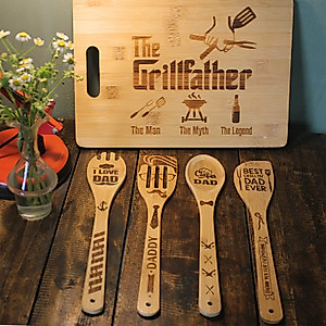 KOLWOVEN Dad Cutting Board Gifts for Dad from Daughter, Christmas Gifts for Dad from Daughter, Gifts For Father Day from Son, Daughter, Gifts for Husband from Wife (Dad Cutting Board Gifts)