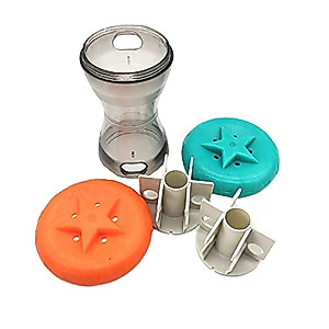 TJOUL Dog Treat Dispensing Puzzle Toys for Small Dogs to Keep Busy,Interactive Chase Toys for Dog Improves Digestion,Enrichment Dog Food Slow Feeder,Barbell-Shaped Dog IQ Treat Dispenser Toys