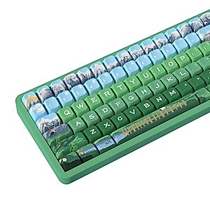 daixiahu Snow Mountain Ranc Theme keycaps 158 Key PBT keycaps MDA Custom keycap Set is Suitable for 61/87/104/108 Cherry MX Switch and Other Mechanical Keyboards (Snow Mountain Ranch)