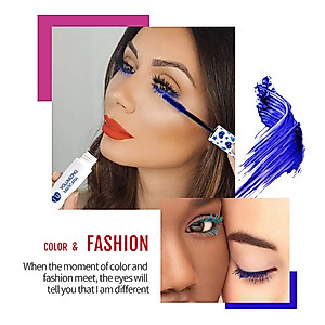 7 Colors Colorful Mascara Rainbow Colorful Waterproof Mascara 3D Fiber Lash Mascara Volume Eye lash