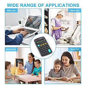 30 Pieces Pocket Size Mini Calculator Merkaunis Small Pocket Calculator Bulk Black Solar Battery Dual Powered Calculator Handheld Basic Calculators Mini Size for School Desktop Home Kids Office