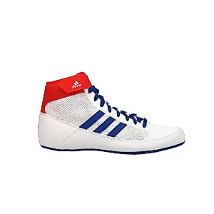 Adidas HVC Wrestling Shoe, White/Blue/Red, 2 US Unisex Little Kid