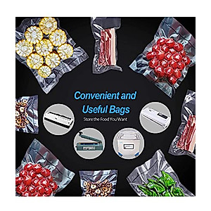 Vacuum sealer bags 100 bags 10” x 7” strong food grade BPA free works with all sealers. Precut Easy Tear Notch Textured Food Storage Bag,Seal Meal Snack Fruit Nut,Boil Steam Heat Freeze Safe Sous Vide Bags,Commercial Food Heavy Duty Sealable Bags