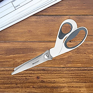 Westcott Pinking Shears, 9.5-Inches (15983),White, Gray