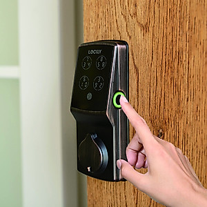 Lockly Secure Plus Deadbolt | Bluetooth Digital Door Lock, Fingerprint Scanner, Touchscreen Keypad, App Control, Auto Lock, Keyless Entry Door Lock (PGD728FMB, Venetian Bronze)