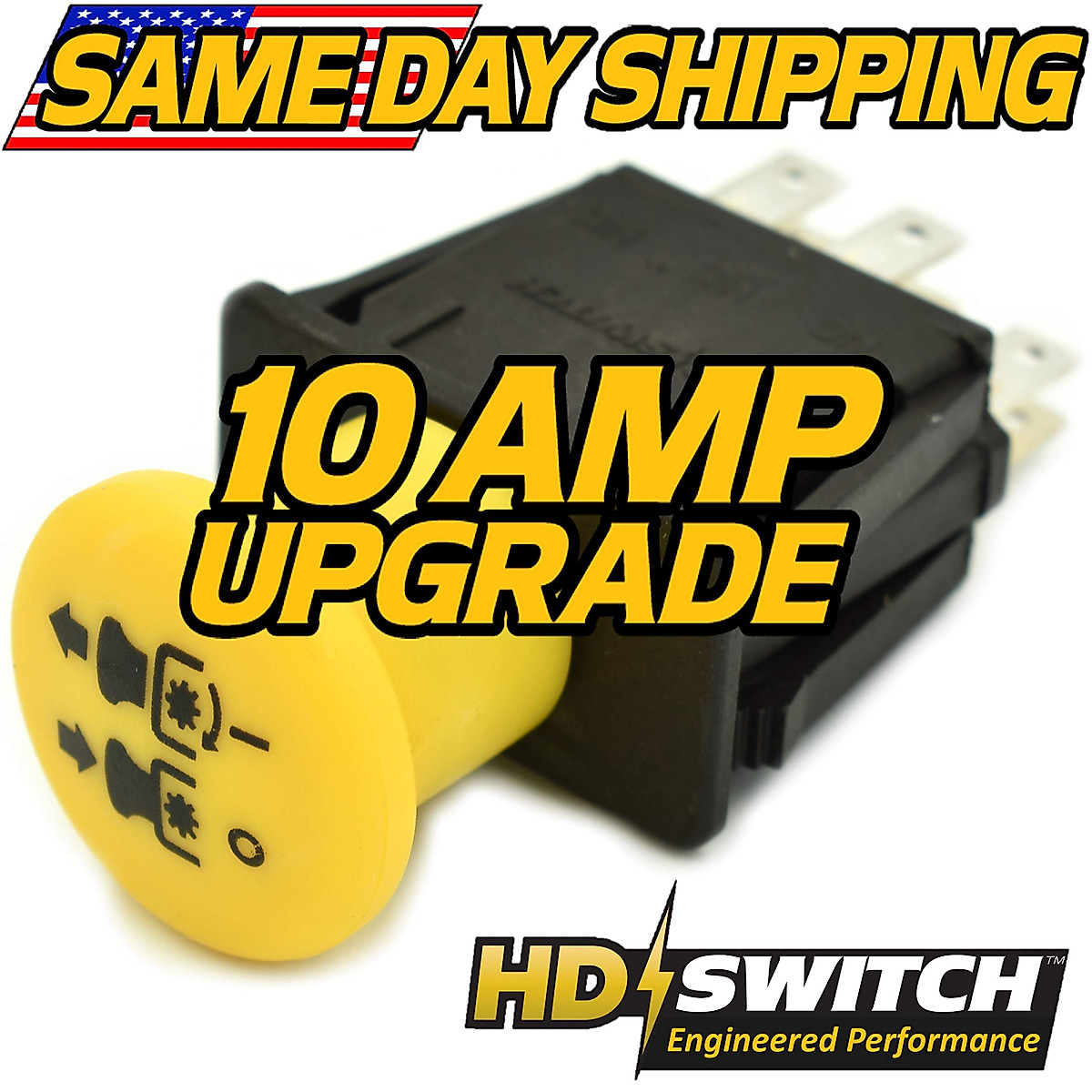 HD Switch 10 AMP Upgrade Blade Clutch PTO Switch Replaces Toro TimeCutter MX4260 MX4880 MX5060 MX5480 MX6080 MX5050 MX5060 MX5400 MX6000